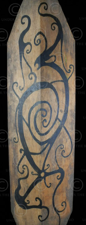 Borneo wooden shield BO218. Bidayuh Dayak culture, Sarawak, Borneo ...