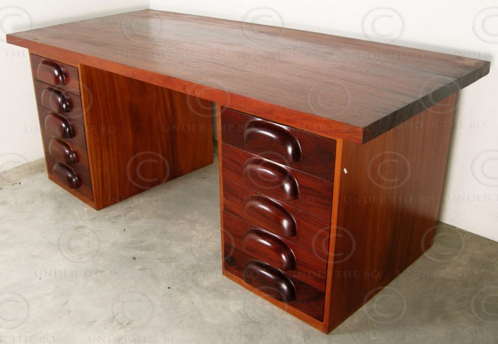 Massive desk FV121. Manufactured at Under the Bo workshop, Thailand.