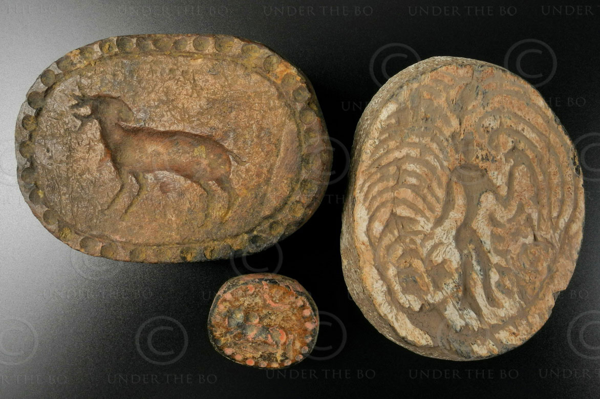 Pyu bone seals BU468J. Burma. - Under the Bo
