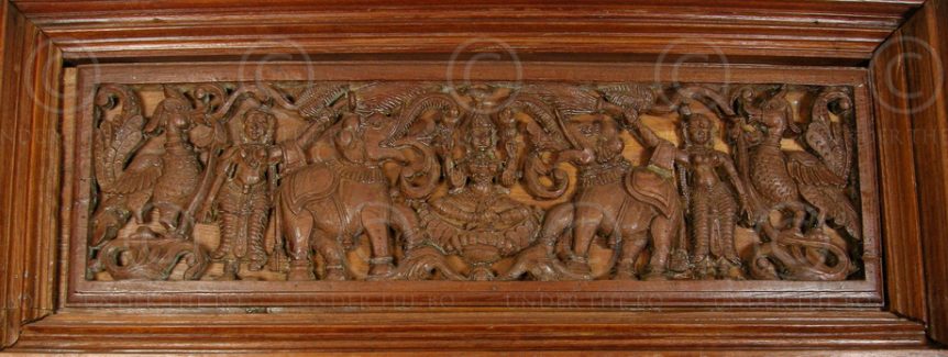 Chettinad door 08MT9. Teak wood. Chettinad, Southern India. - Under the Bo