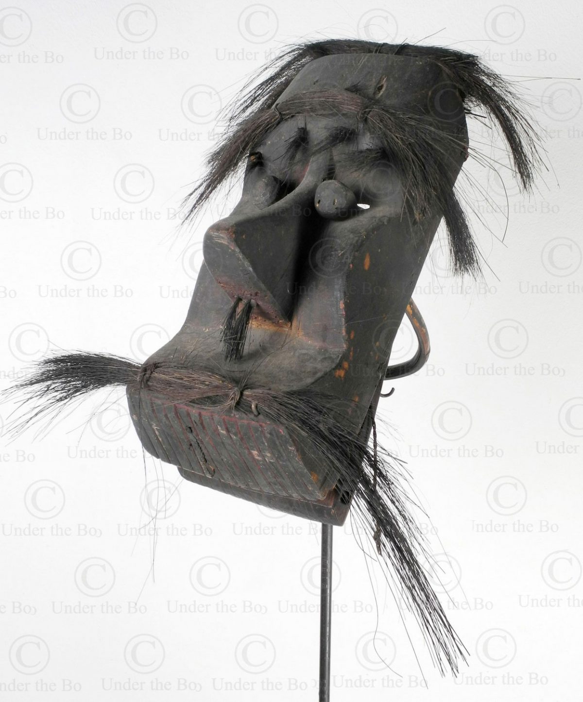 Bidayuh articulated mask BO242. Bidayuh Dayak culture, Sarawak, Borneo ...