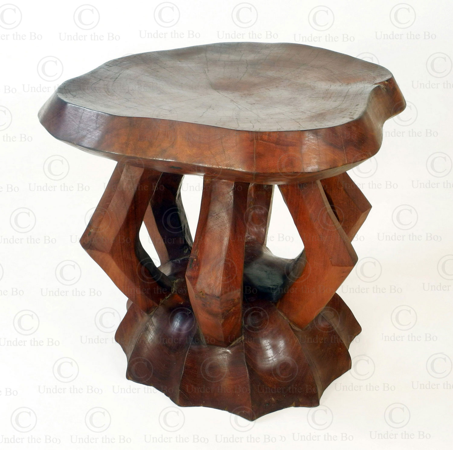 Zande style stool FV65A. Made at Under the Bo workshop.