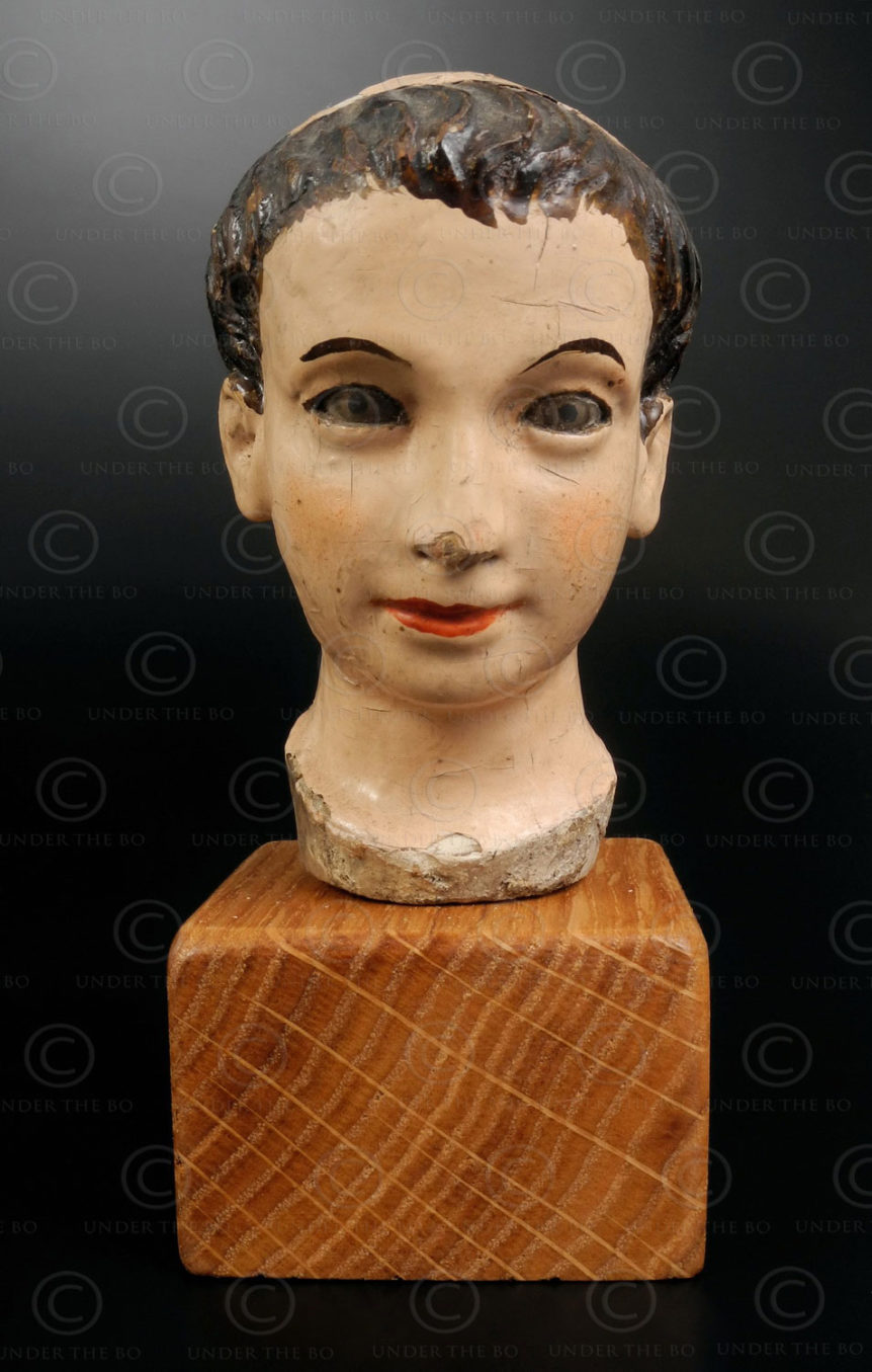 Wooden Saint head VT3B .North Vietnam.