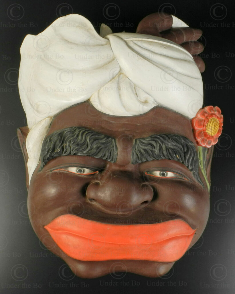 Balinese face sculpture ID83. Fro the Ambara workshop, Mas village ...