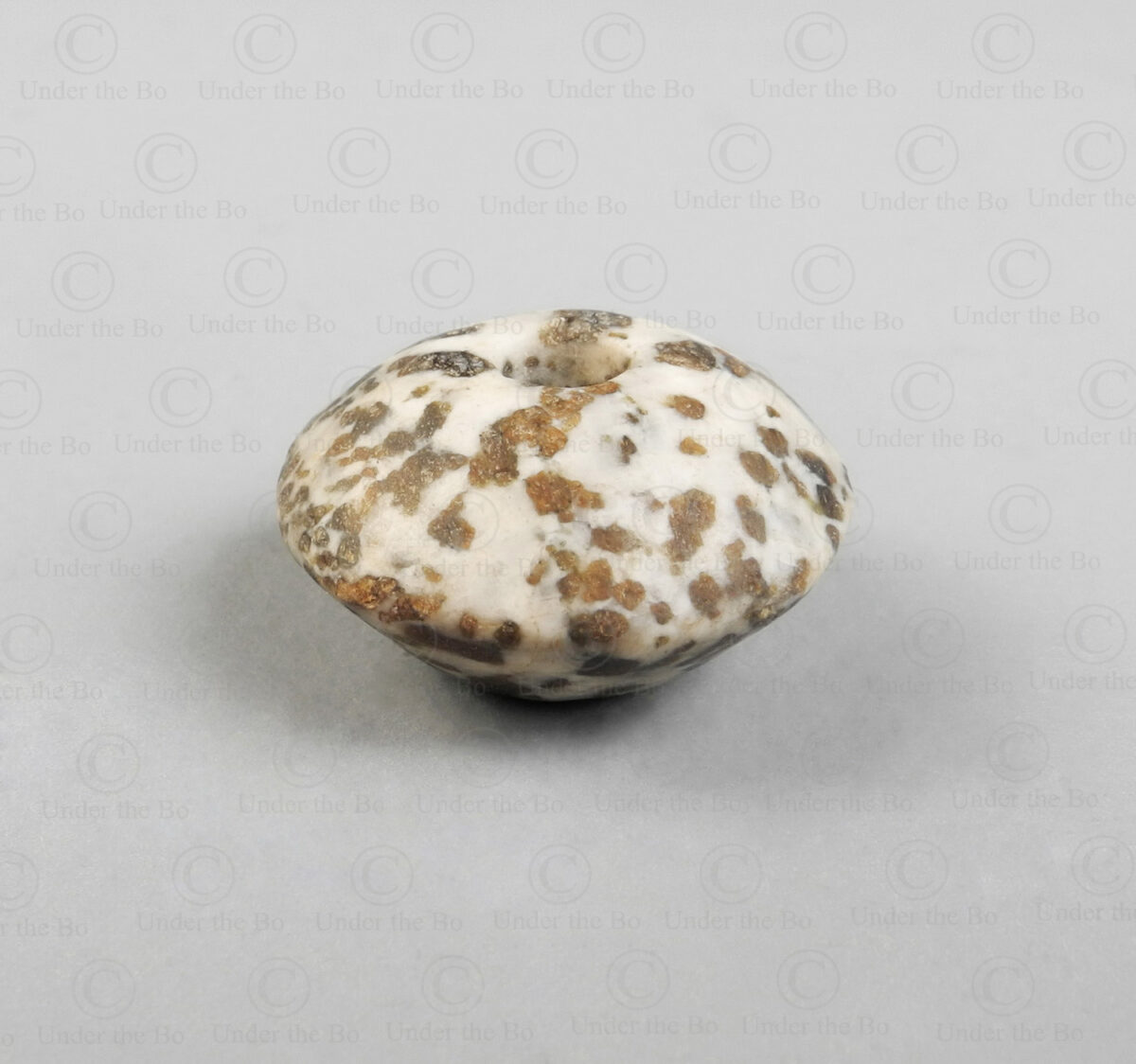 Mottled stone bead 22SH1E. Oxus civilization, Central Asia. Second or ...