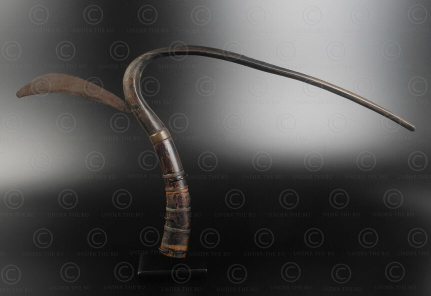Khmer rice billhook KM97B . Cambodia. 19th or 20th century. 55 cm long ...